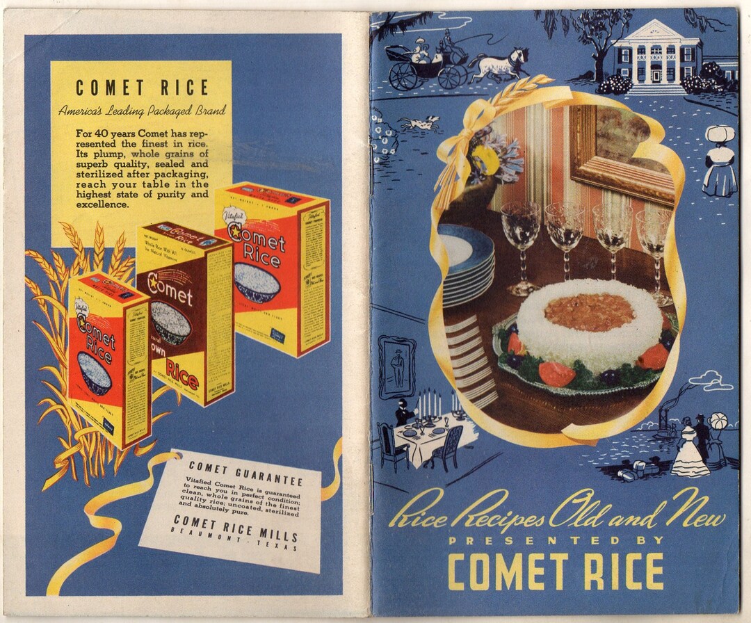 Rice Recipes Old and New Presented by Comet Rice Breakfast Soups ...