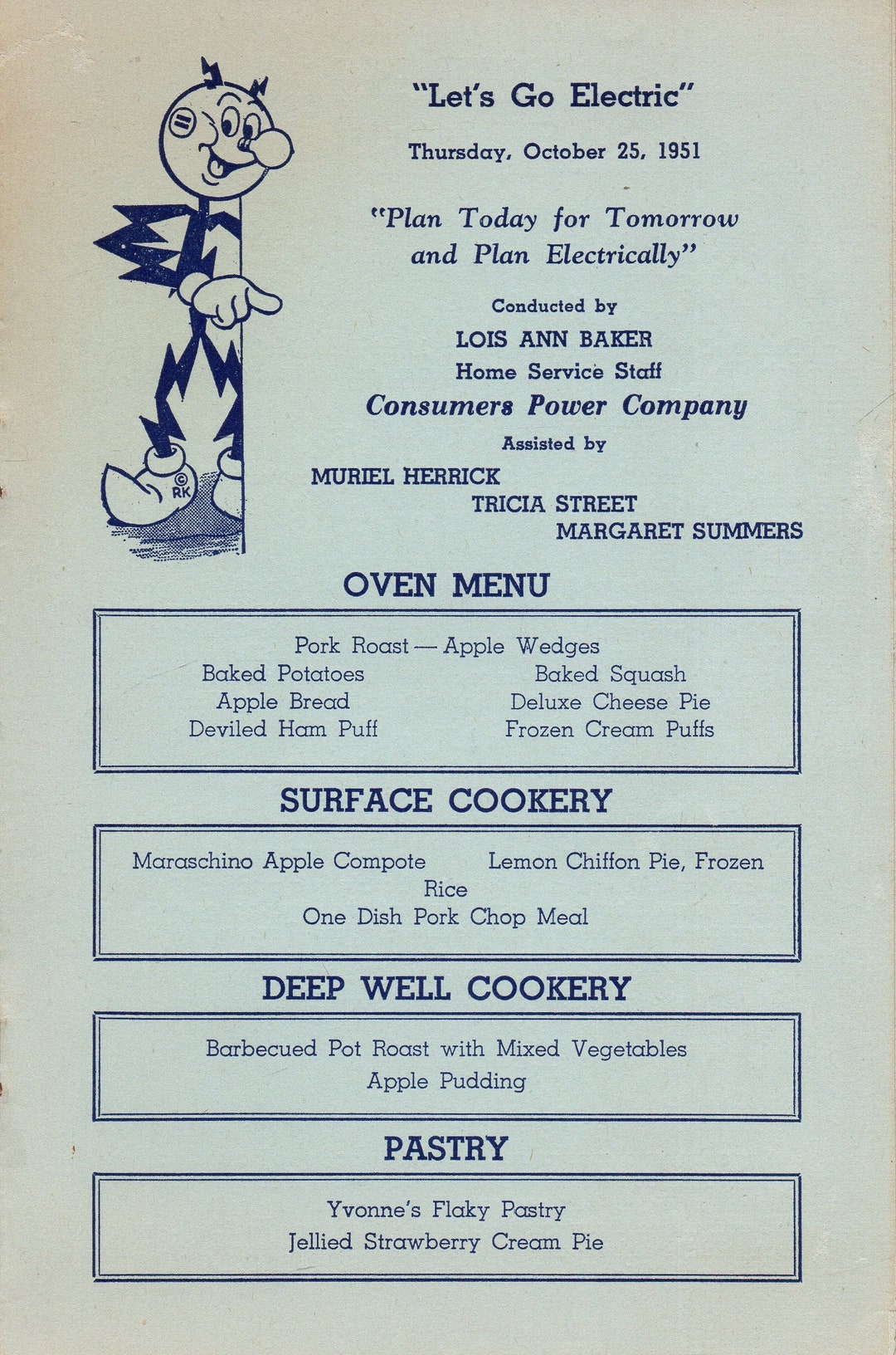 Let's Go Electric Menus and Recipes for Using an Electric Oven Stove ...