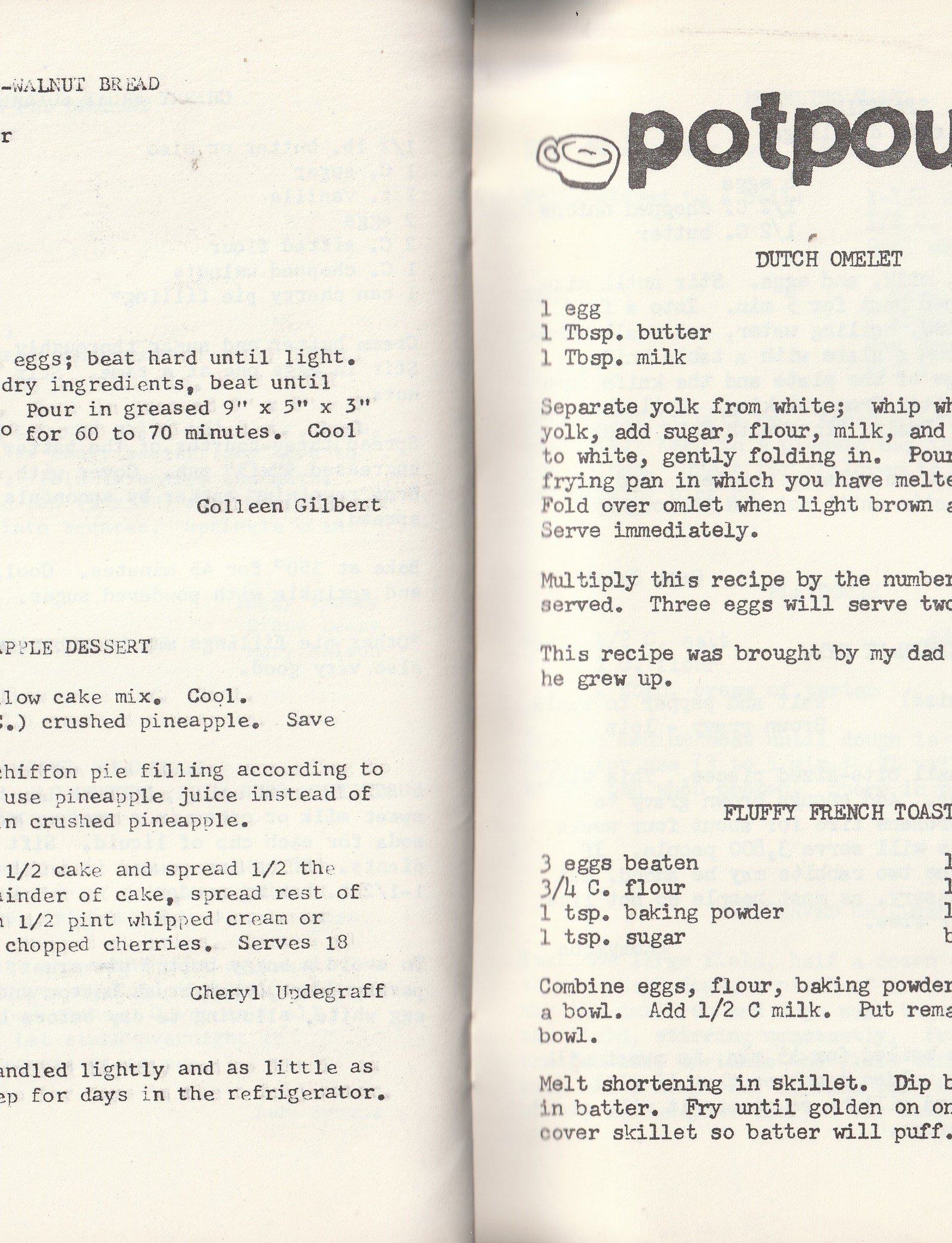 Homespun Cookery Avon Lake Ohio Junior Women's Club Appetizers Salads ...