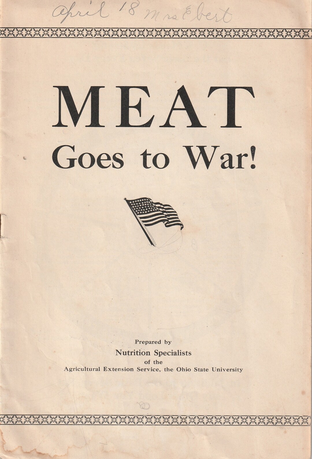 Meat Goes to War Rationing Nutrition and Low to No Meat Meal Recipe ...