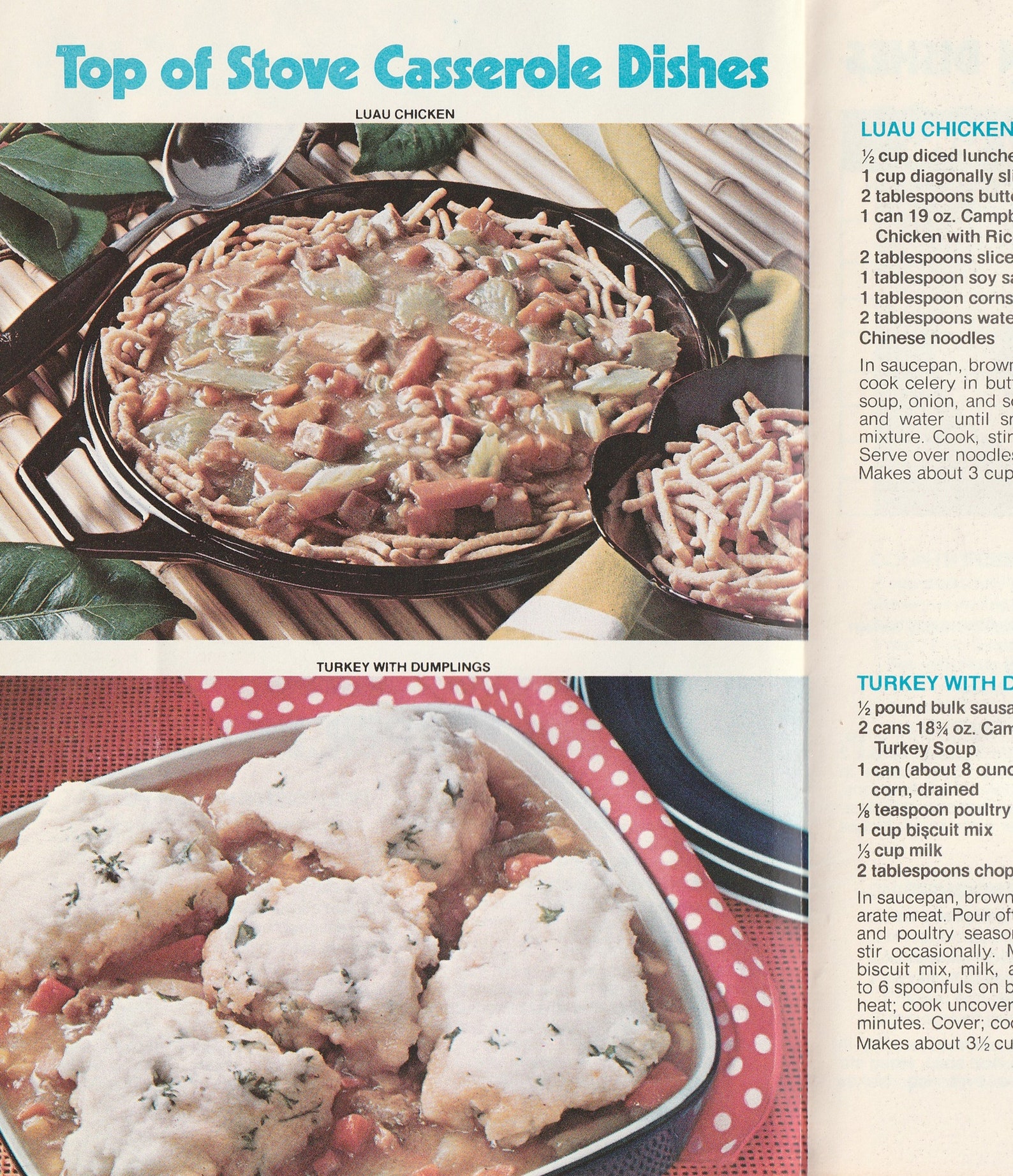 Supper Menu Planner Featuring Chunky Soup Campbell's Soup - Etsy