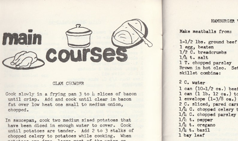 Homespun Cookery Avon Lake Ohio Junior Women's Club Appetizers Salads ...