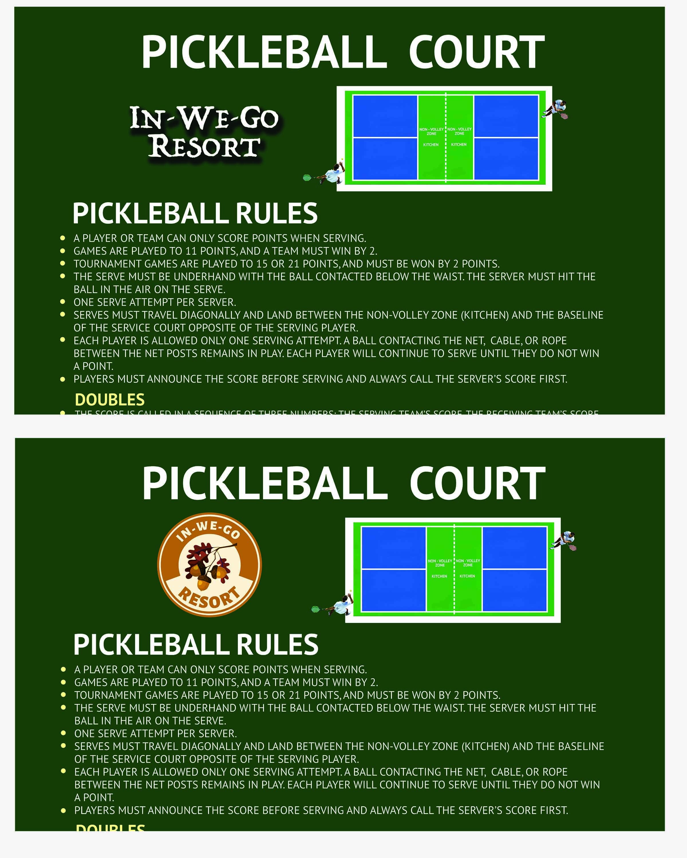 2025 Updated Pickle Ball Rules Sign 36"x46" Digital, Plastic, or ...