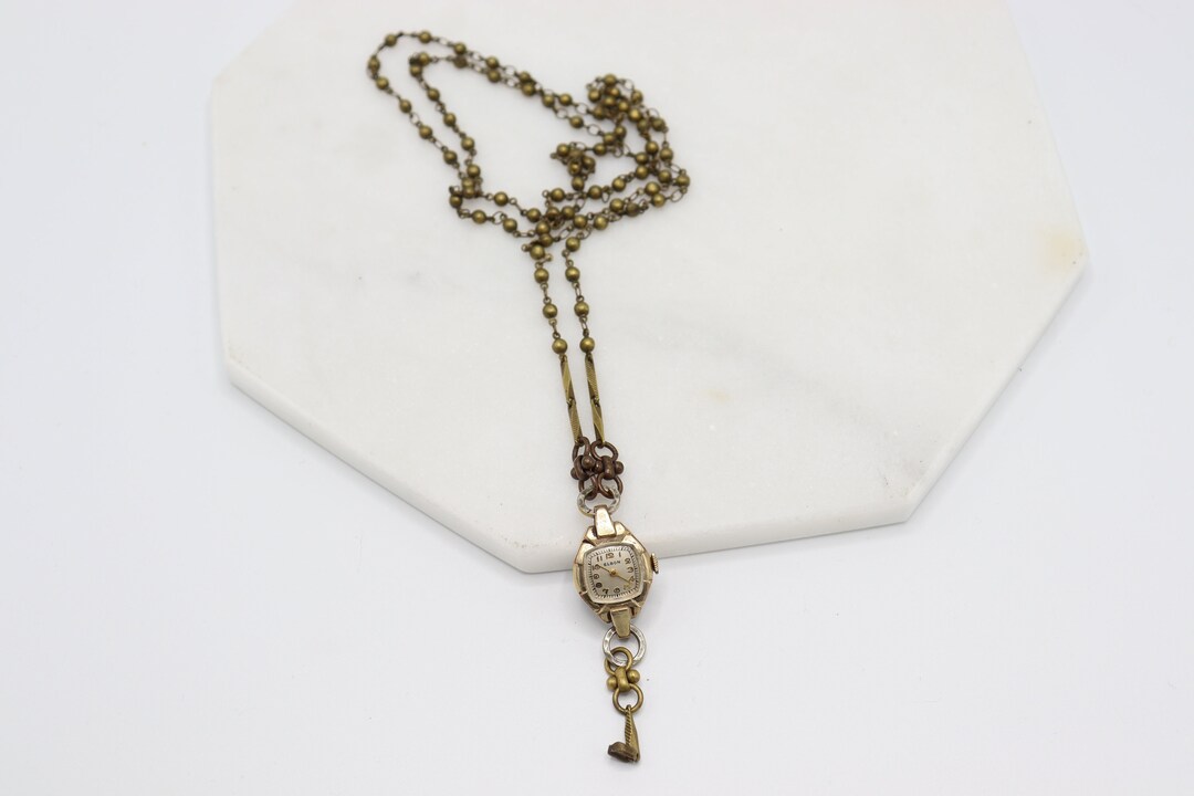Vintage Elbon , Swiss Watch Necklace - Etsy