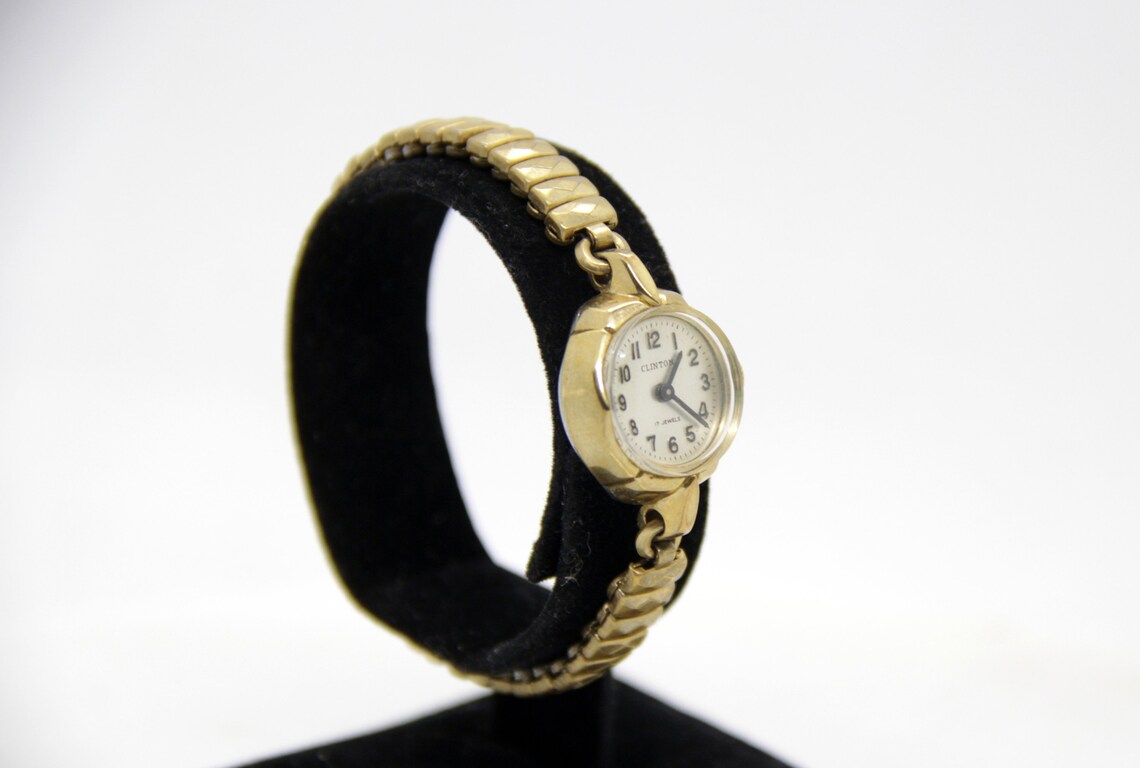 Vintage Rare Clinton Watch 17 Jewel Stainless Steelhong - Etsy