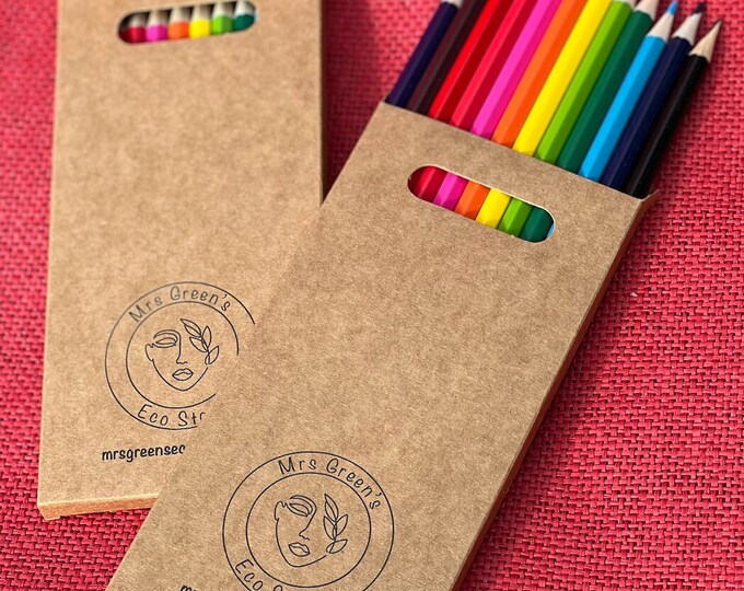Set of 12 Sustainable Eco Friendly Colouring/drawing/design Pencils ...
