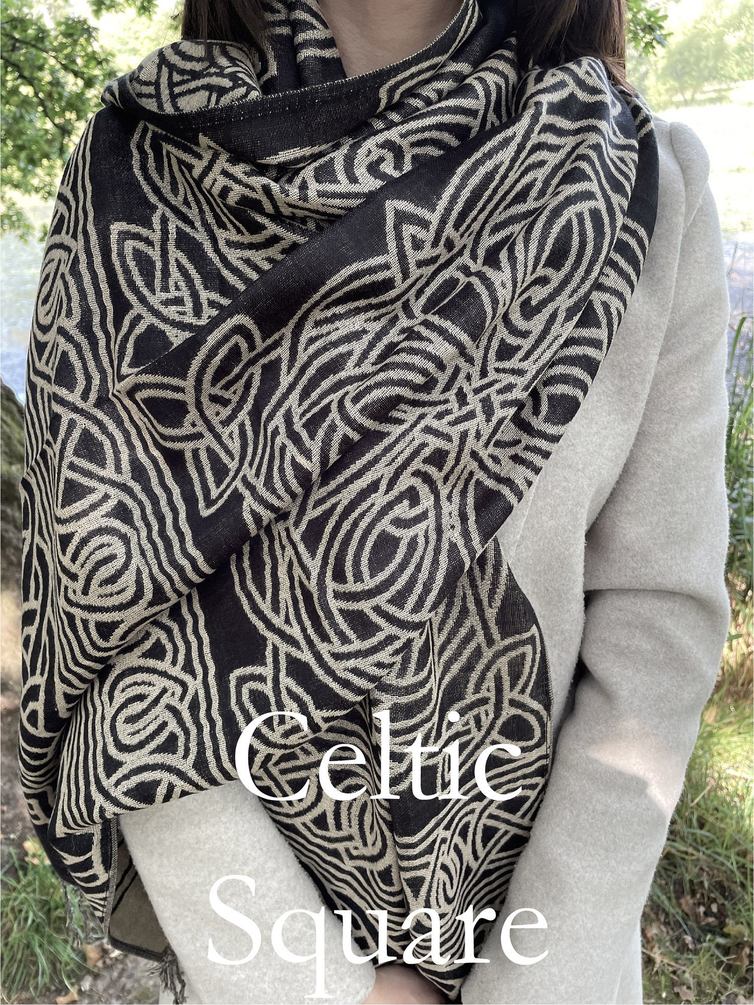 Scottish Celtic Pashmina Woven Wrap Shawl Reversible - Etsy