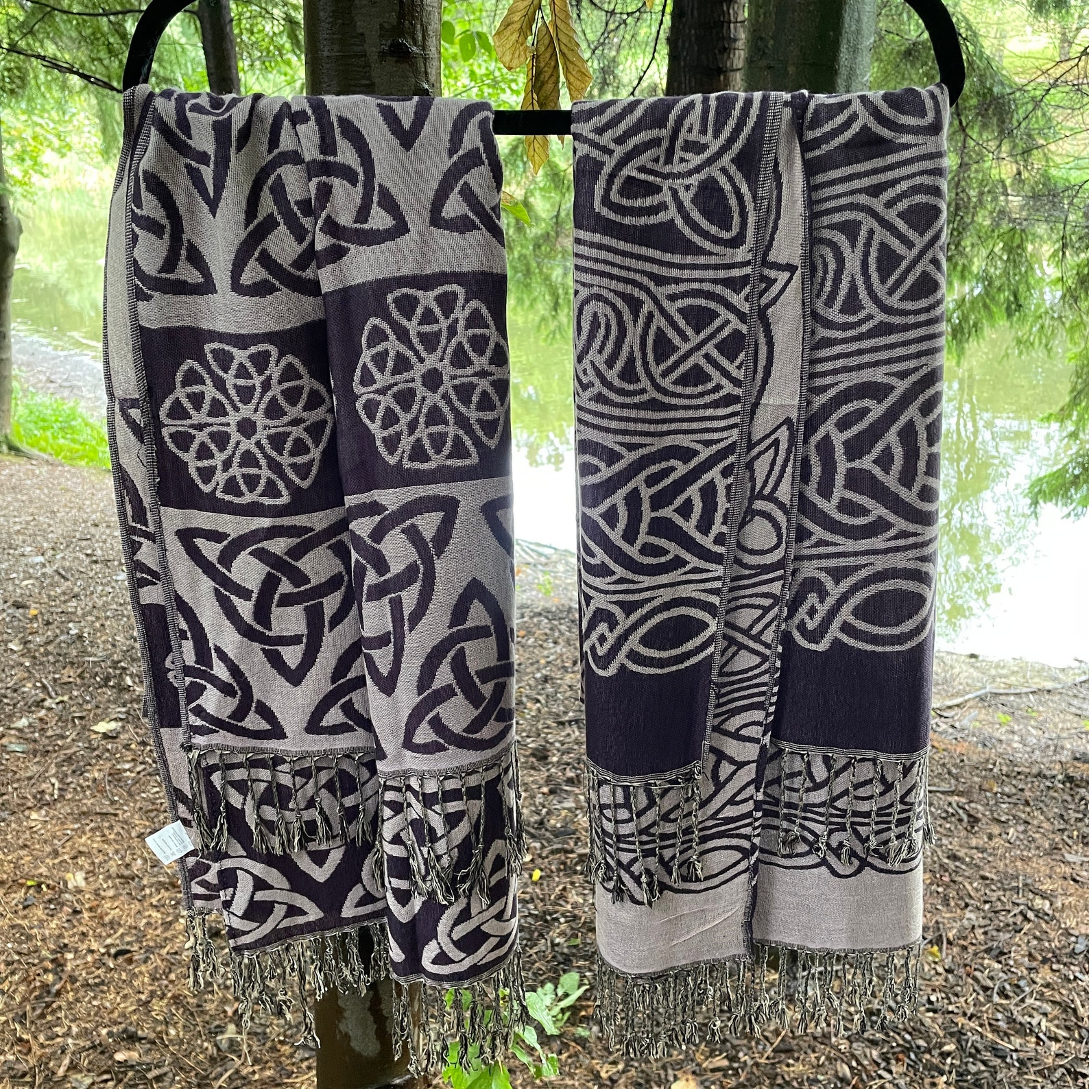 Scottish Celtic Pashmina Woven Wrap Shawl Reversible - Scottish Shawl ...