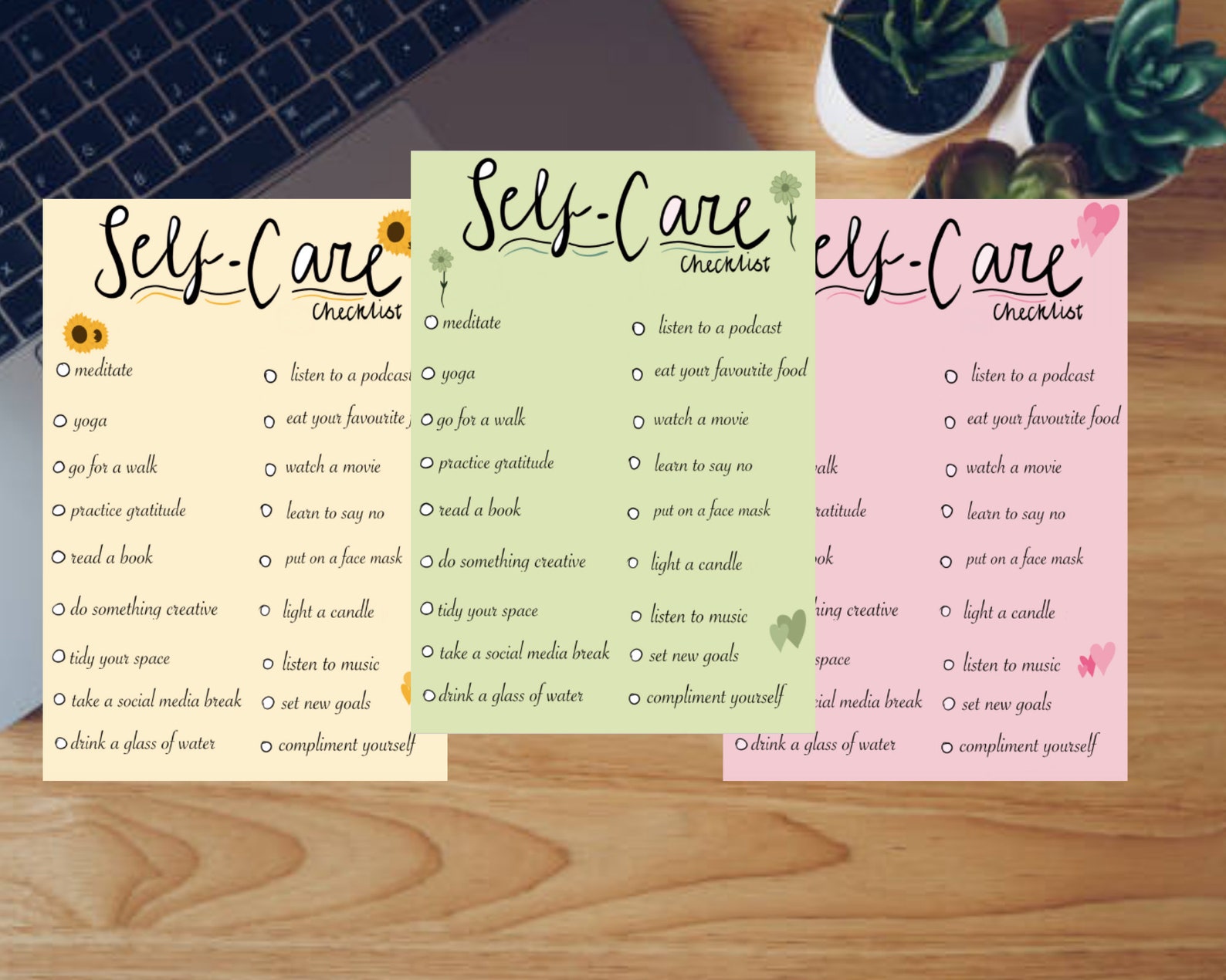 Self-Care Checklist Printable PDF | Etsy