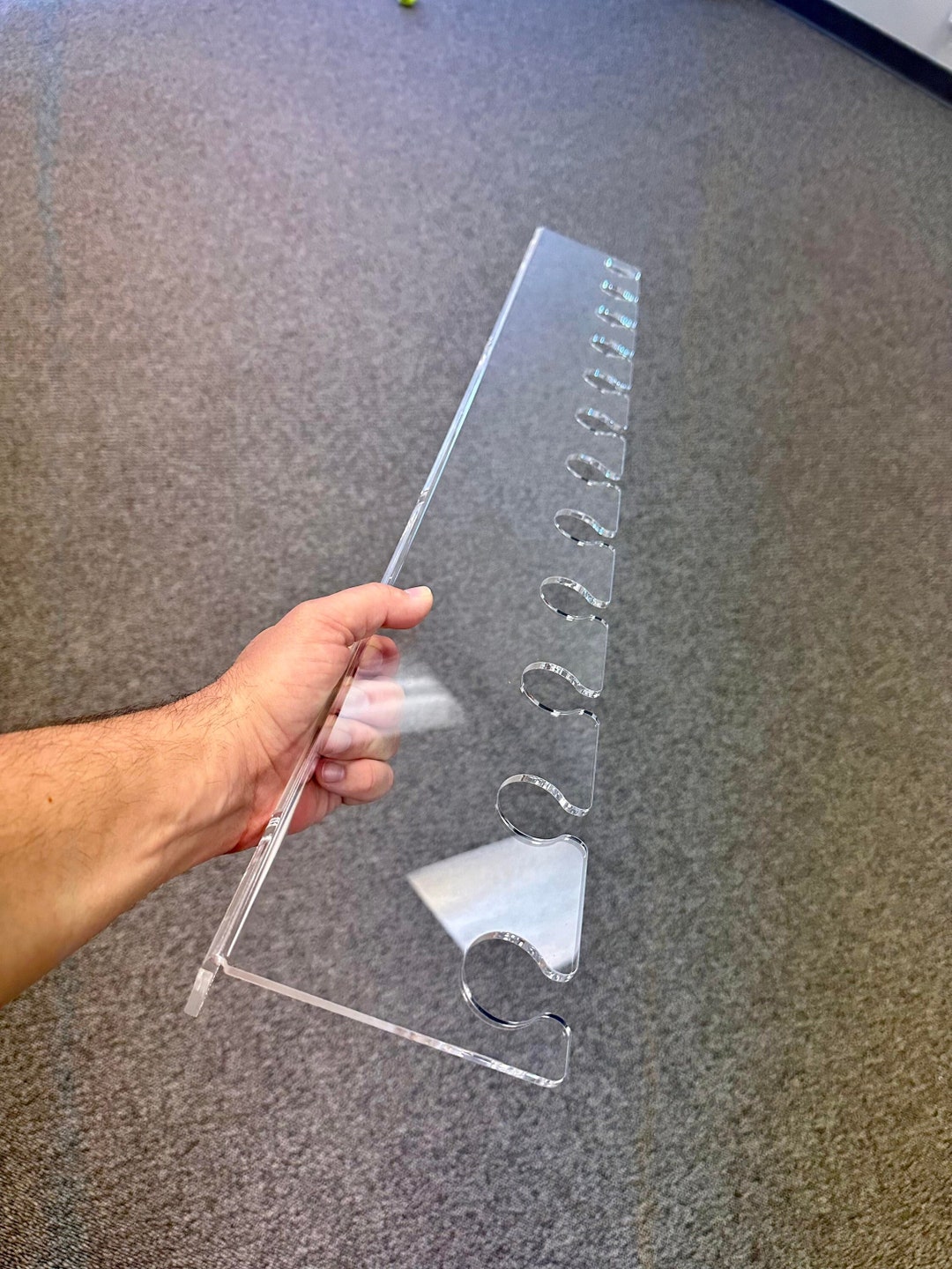 Extra Deep Acrylic Champagne Wall Flute Holder | Holds 4, 8, or 12 ...