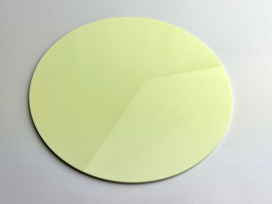 Pastel Acrylic Round Sign Blank, Pastel Yellow, Circular Acrylic Laser ...