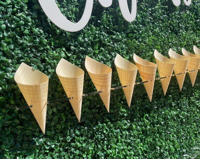 Acrylic Charcuterie Wall Cone Holder, Grazing Cone Display Shelf, Ice ...