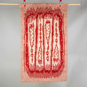 Finnish Traditional Loom Woven Wool Rug Koralli Design Aappo Härkönen ...