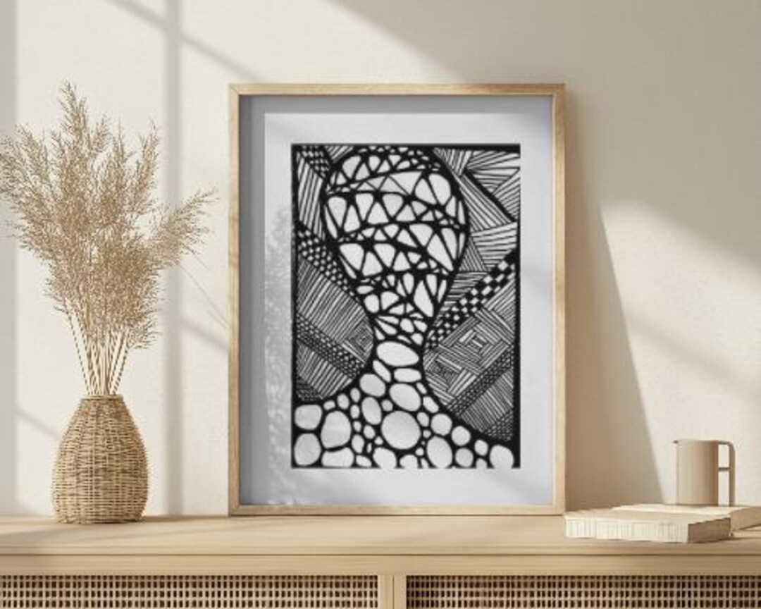 Line Man Drawing Printable Wall Art, Apparel, Home Decor & More Custom ...