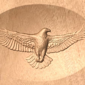 American Eagle Wood CNC Carving Cnc Machine DXF Files 3D - Etsy