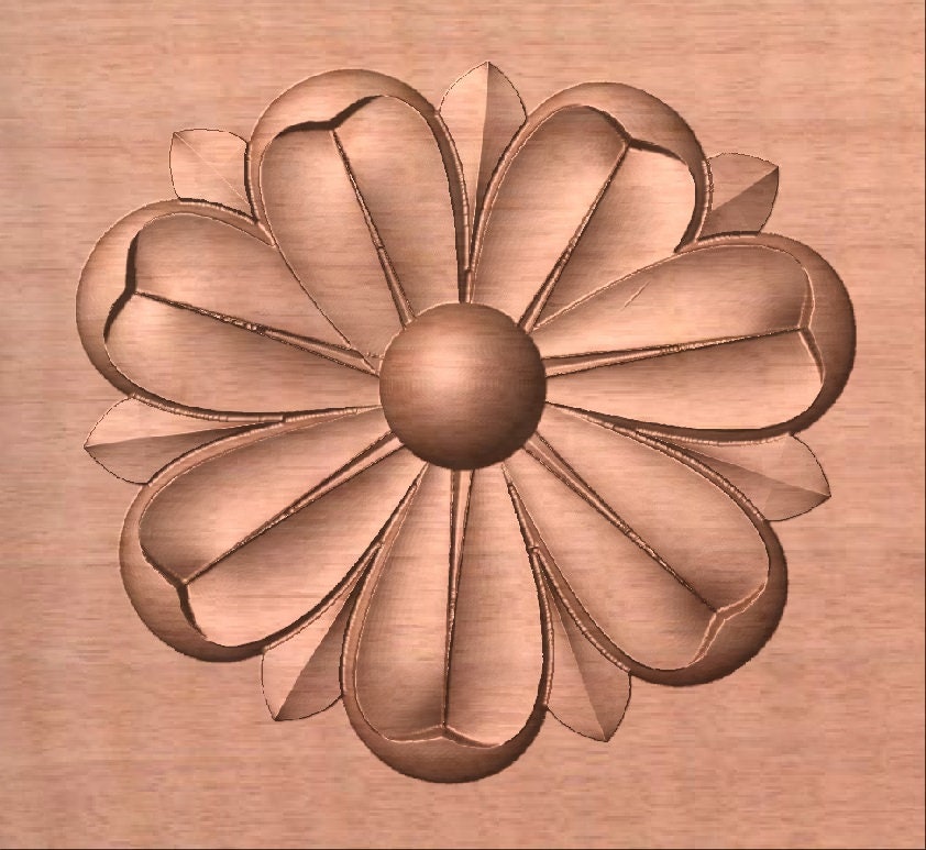 3d Flower Design Stl Decor for Cnc Machine , Interior Home Design, Boho ...