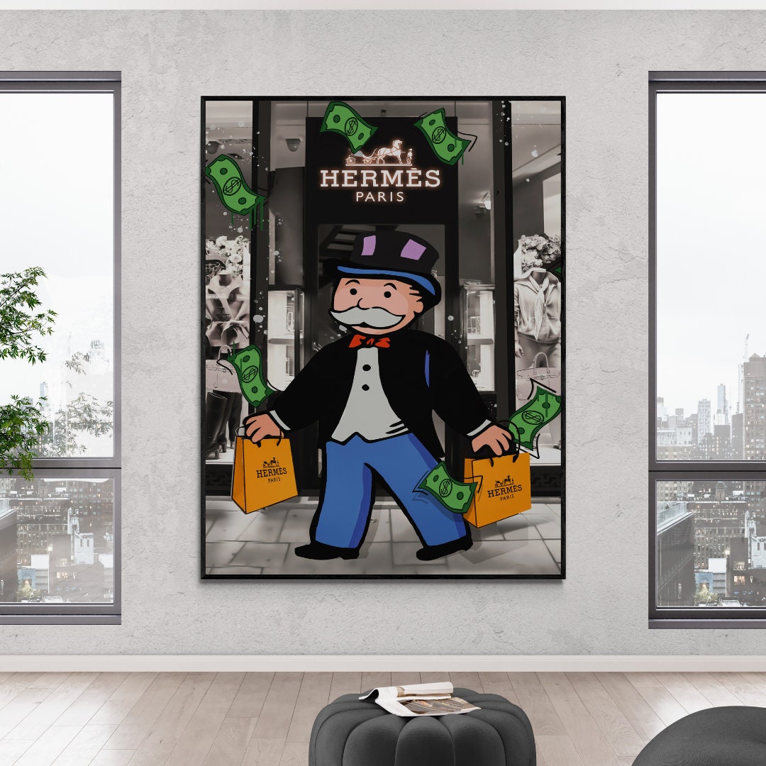 Monopoly Art, Hype Beast Art, Monopoly Man Art, Monopoly Wall Decor ...