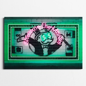 Show Me the Money, Motivational Poster, Inspirational Wall Art ...