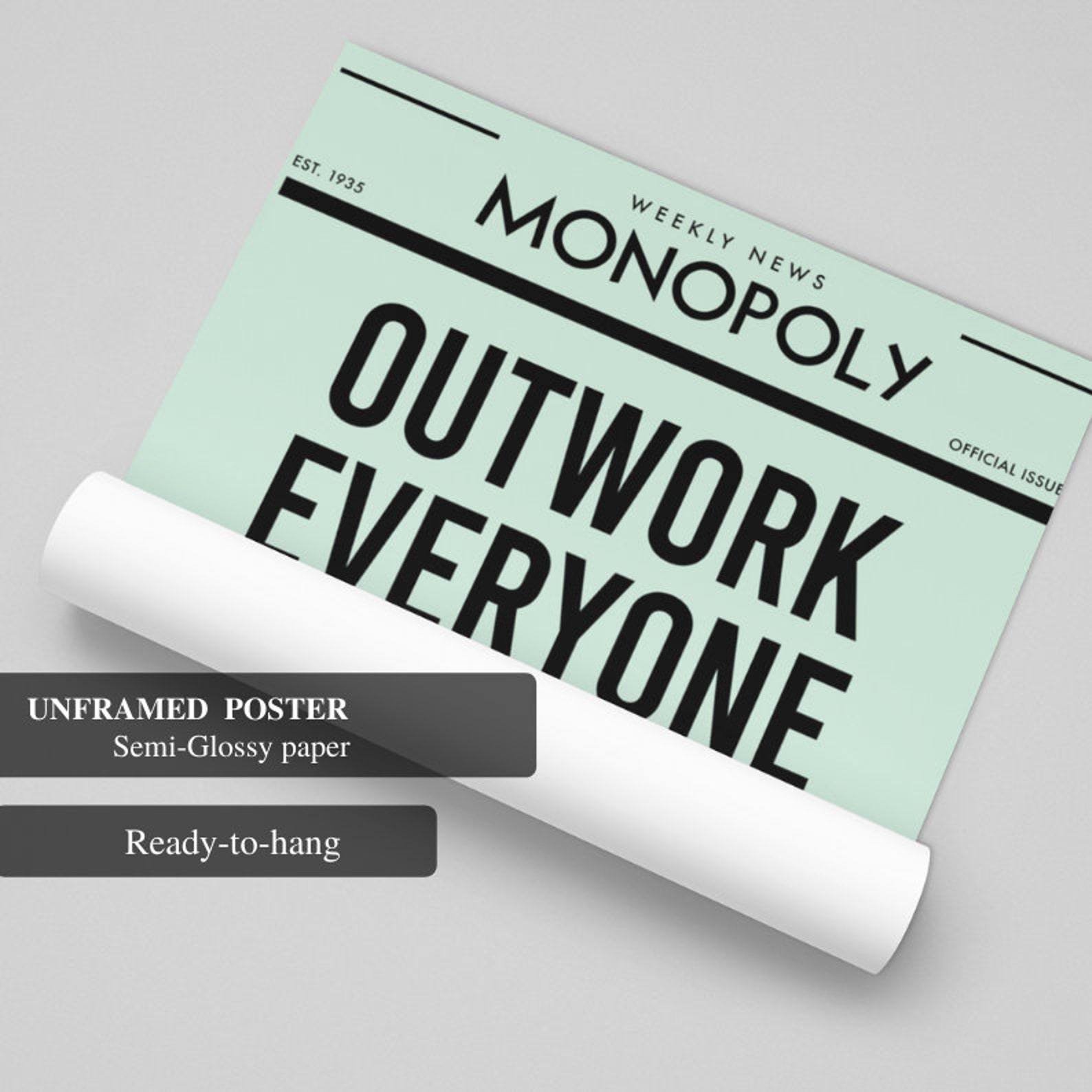 Outwork Everyone Poster Alec Monopoly Art Alec Monopoly - Etsy