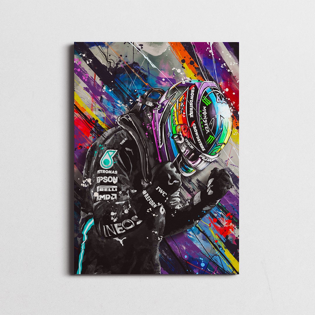 Art de Lewis Hamilton, peinture de Lewis Hamilton, affiche de Lewis ...