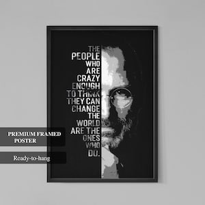 Steve Jobs Poster, Steve Jobs Print, Motivational Wall Art, Office ...