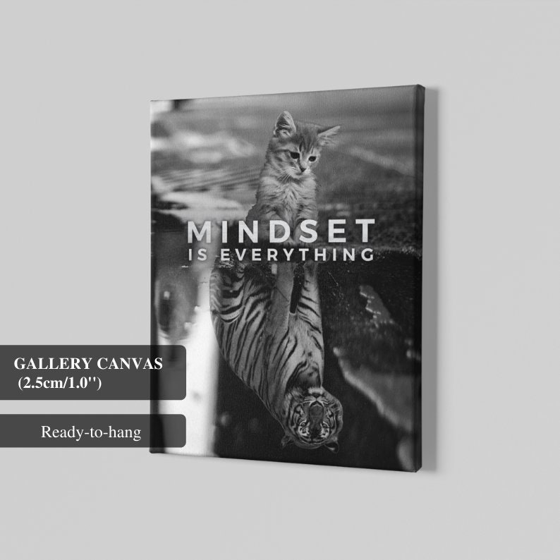 Mindset is Everything Cat Poster Motivational Poster - Etsy