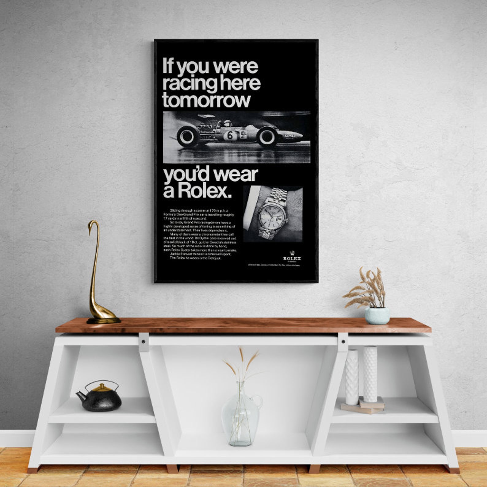 Rolex Vintage Poster 1970 If You Were Racing Here Tomorrow - Etsy