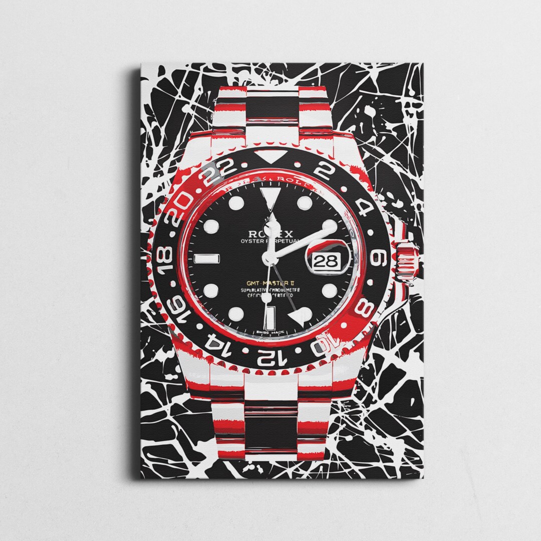 Luxury Watch Art, Rolex Poster, Rolex Gmt Art, Watch Lover Gift Ideas ...