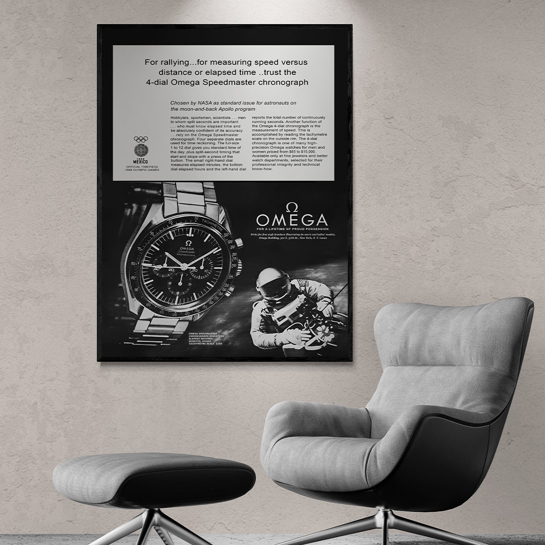 Omega Poster,vintage Omega Poster,omega Speedmaster Poster,omega Watch ...
