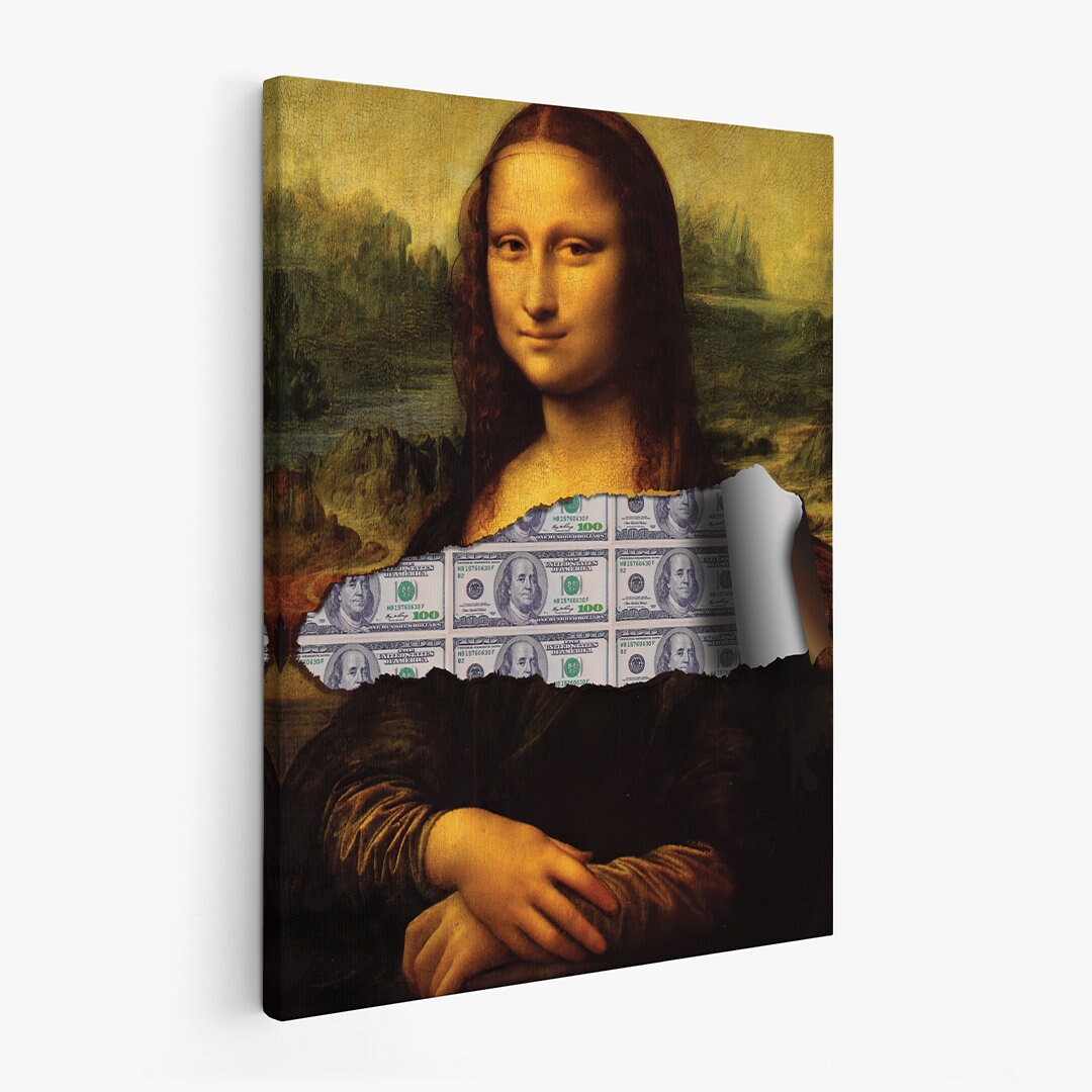 Money Lisa, Motivational Poster, Mona Lisa, Motivational Wall Art ...