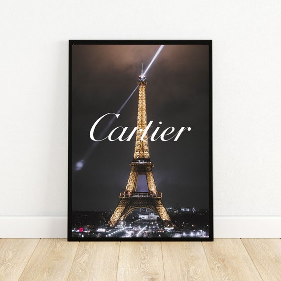 Cartier Poster Tour Eiffel Print Cartier Wall Art Cartier - Etsy