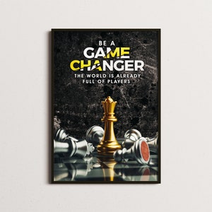 Game Changer Poster, Motivational Print Poster, Motivational Wall Art ...