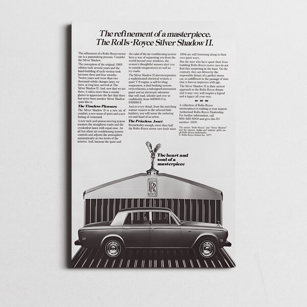 Rolls Royce Poster - Etsy