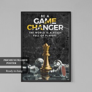 Game Changer Poster Motivational Print Poster Motivational - Etsy