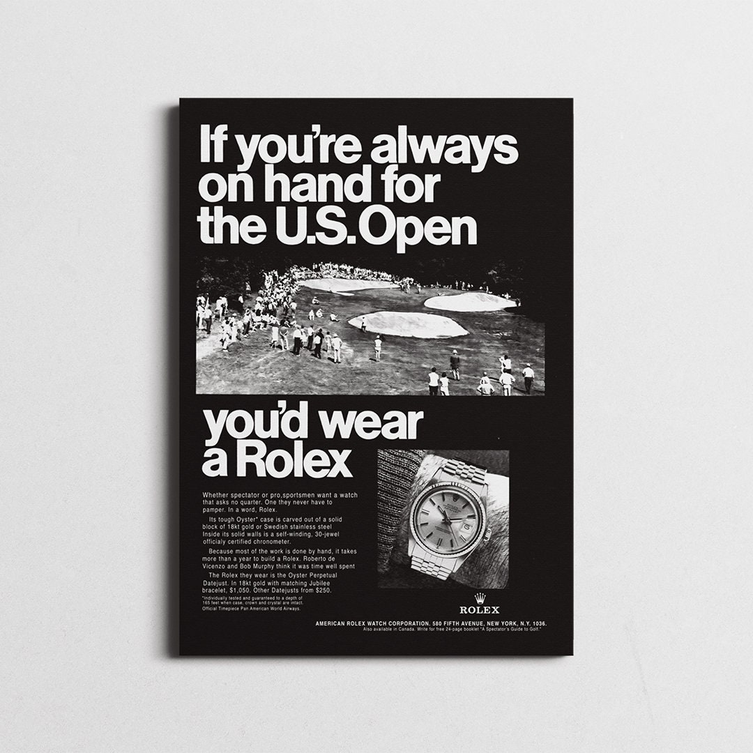 Rolex Datejust Poster,rolex Datejust Vintage Advertising,rolex Golf ...