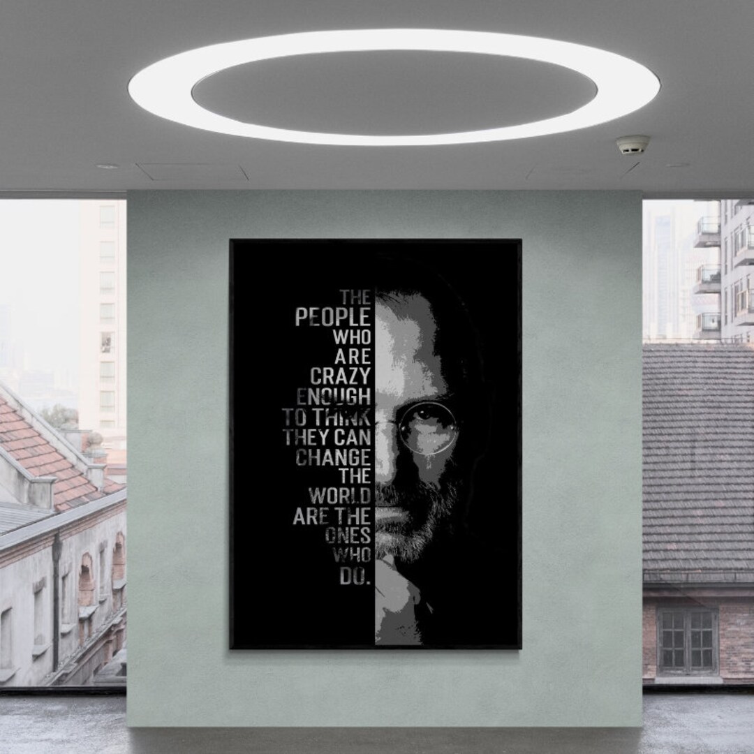 Steve Jobs Poster, Steve Jobs Print, Motivational Wall Art, Office ...