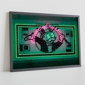 Show Me the Money, Motivational Poster, Inspirational Wall Art ...