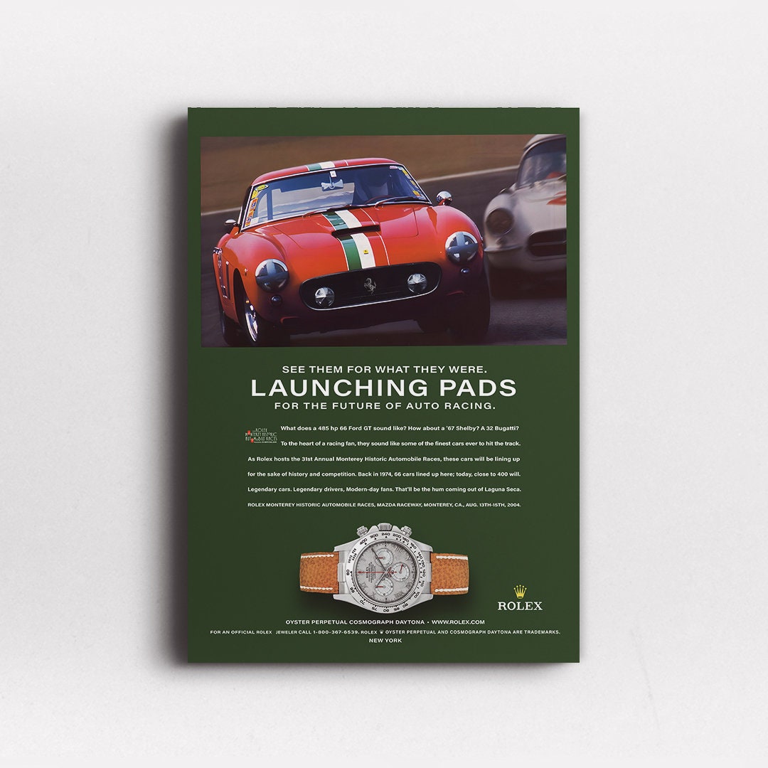 Rolex Daytona Poster, Rolex Vintage Ad,rolex Poster, Rolex Canvas,rolex ...