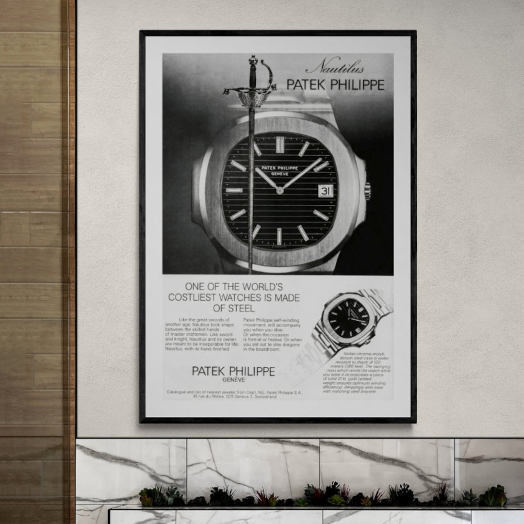 Patek Philippe Nautilus Poster, Patek Philippen Vintage Print, Patek ...