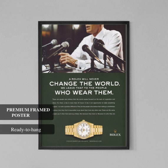 Rolex Vintage Poster a Rolex Will Never Change the World We - Etsy UK