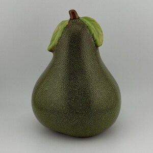 Vintage Green Speckled Ceramic Pear - Etsy