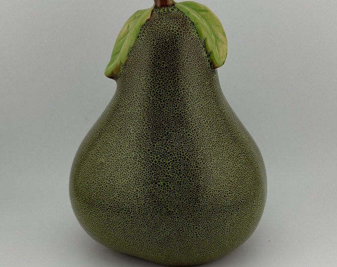 Vintage Green Speckled Ceramic Pear - Etsy