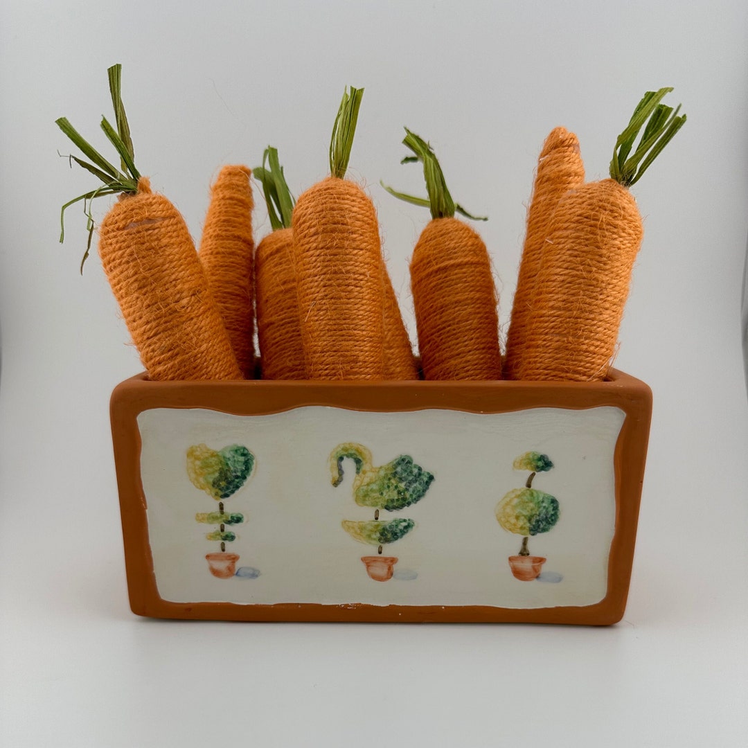 Terra Cotta Rectangular Planter With Garden Themed Painted Sides - Etsy