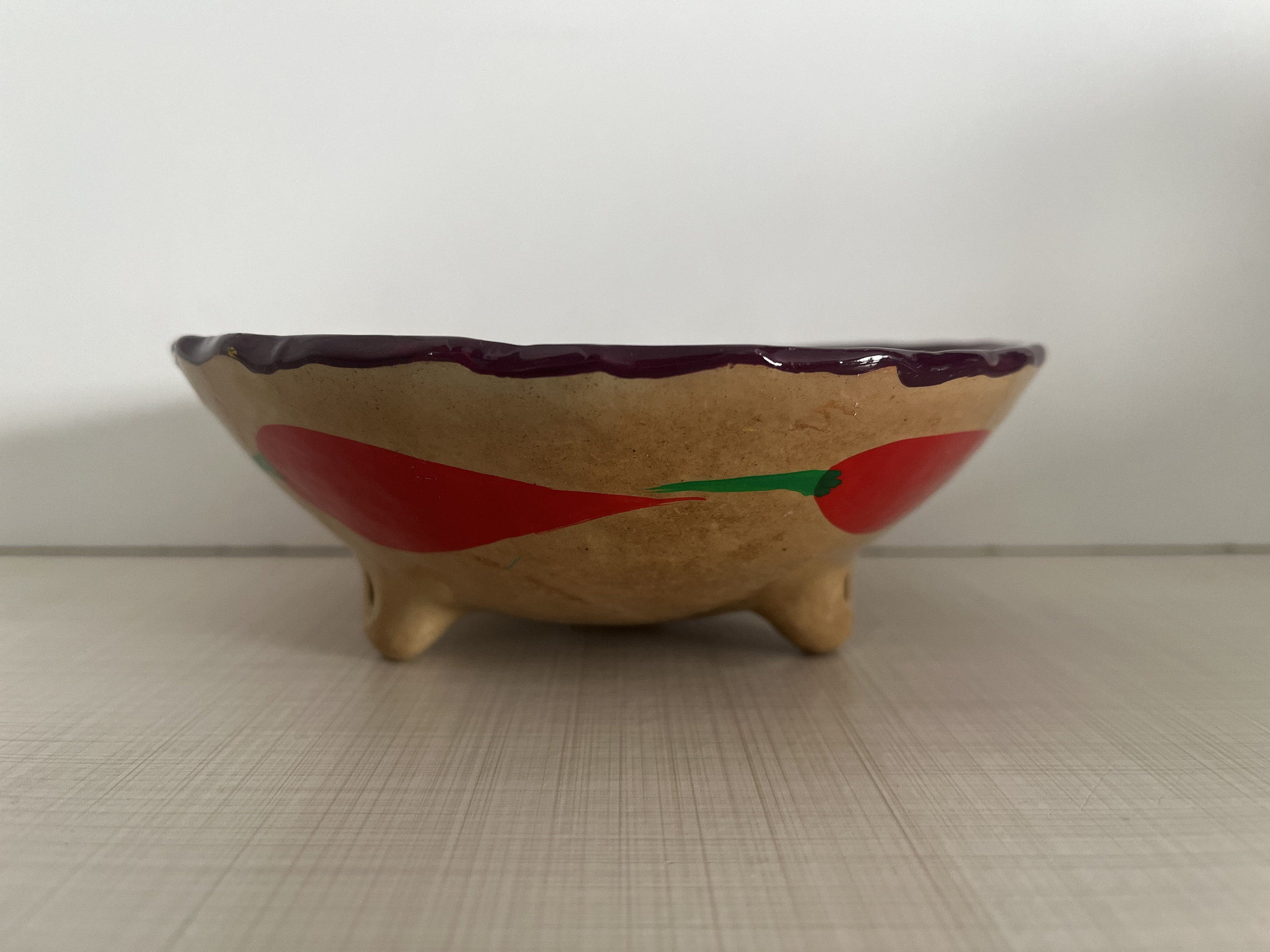 Hand Painted Glazed Fruit Bowl Dish Pottery - Etsy