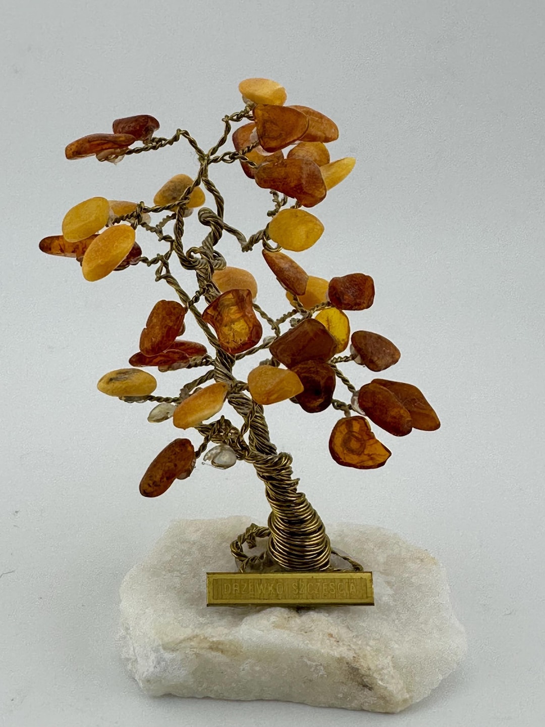 Amber Tree of Good Luck/drzewko Szczescia/3.5" Polish Tree of Good Luck ...