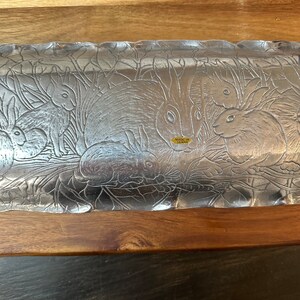 Vintage Arthur Court Bunny Rabbit Cast Aluminum Rectangular Tray - Etsy