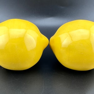 Bright and Glossy Yellow Ceramic Lemons - Etsy
