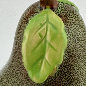 Vintage Green Speckled Ceramic Pear - Etsy