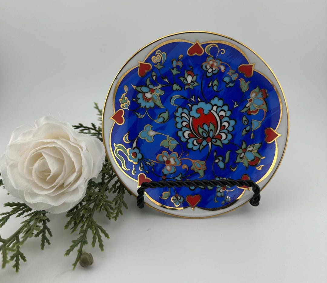 Kutahya Porselen Fatma Trinket Dish/decorative Hand Painted Turkish ...