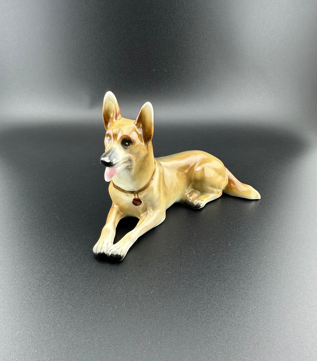 Vintage Sitzendorf German Shepherd Figurine - Etsy